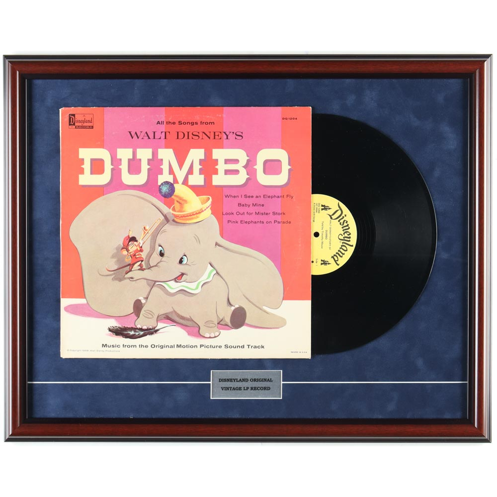 Vintage Walt Disney "Dumbo" Custom Framed Record Display | Pristine Auction