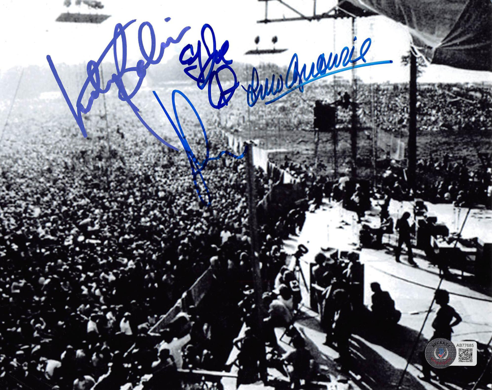 Jefferson Airplane 8x10 Photo Signed by (4) with Marty Balin, Jorma ...
