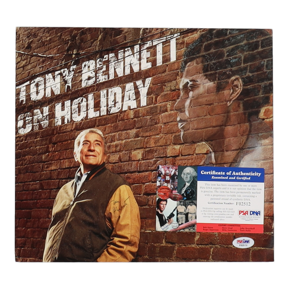 Tony Bennett Signed 11x12 "On Holiday" Record Album Insert (PSA ...