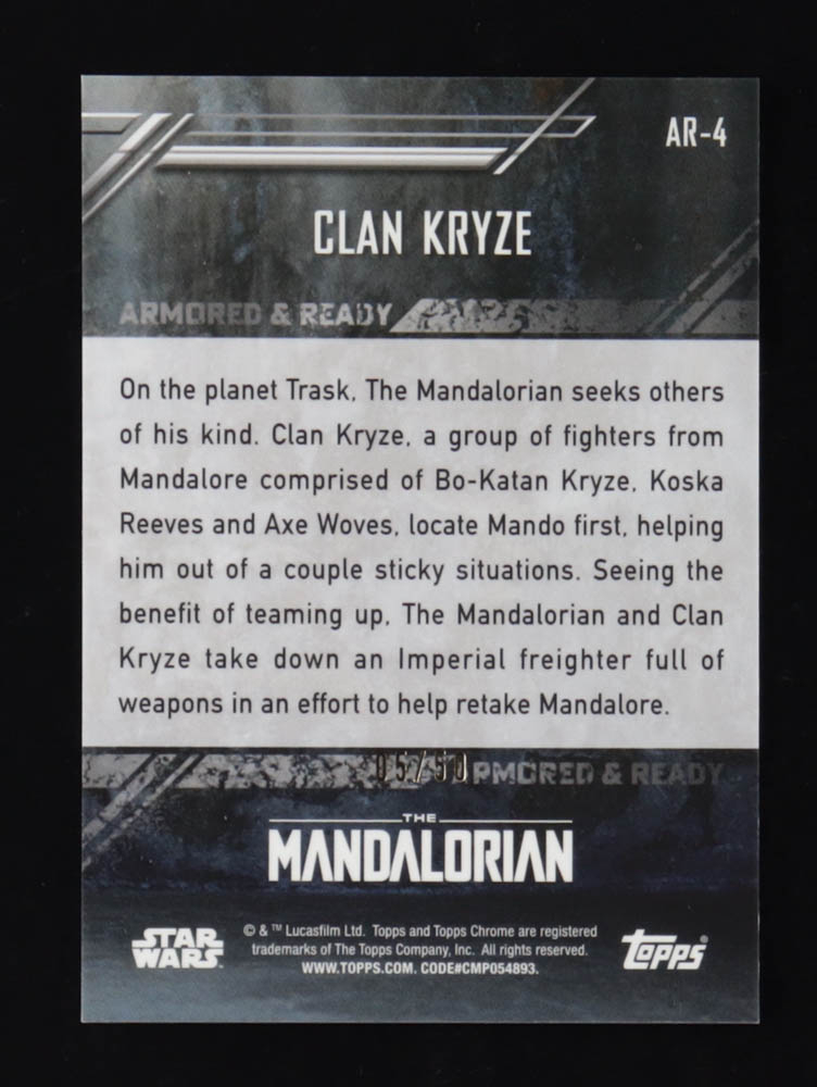 Clan Kryze 2022 Topps Chrome Star Wars The Mandalorian Beskar Edition ...