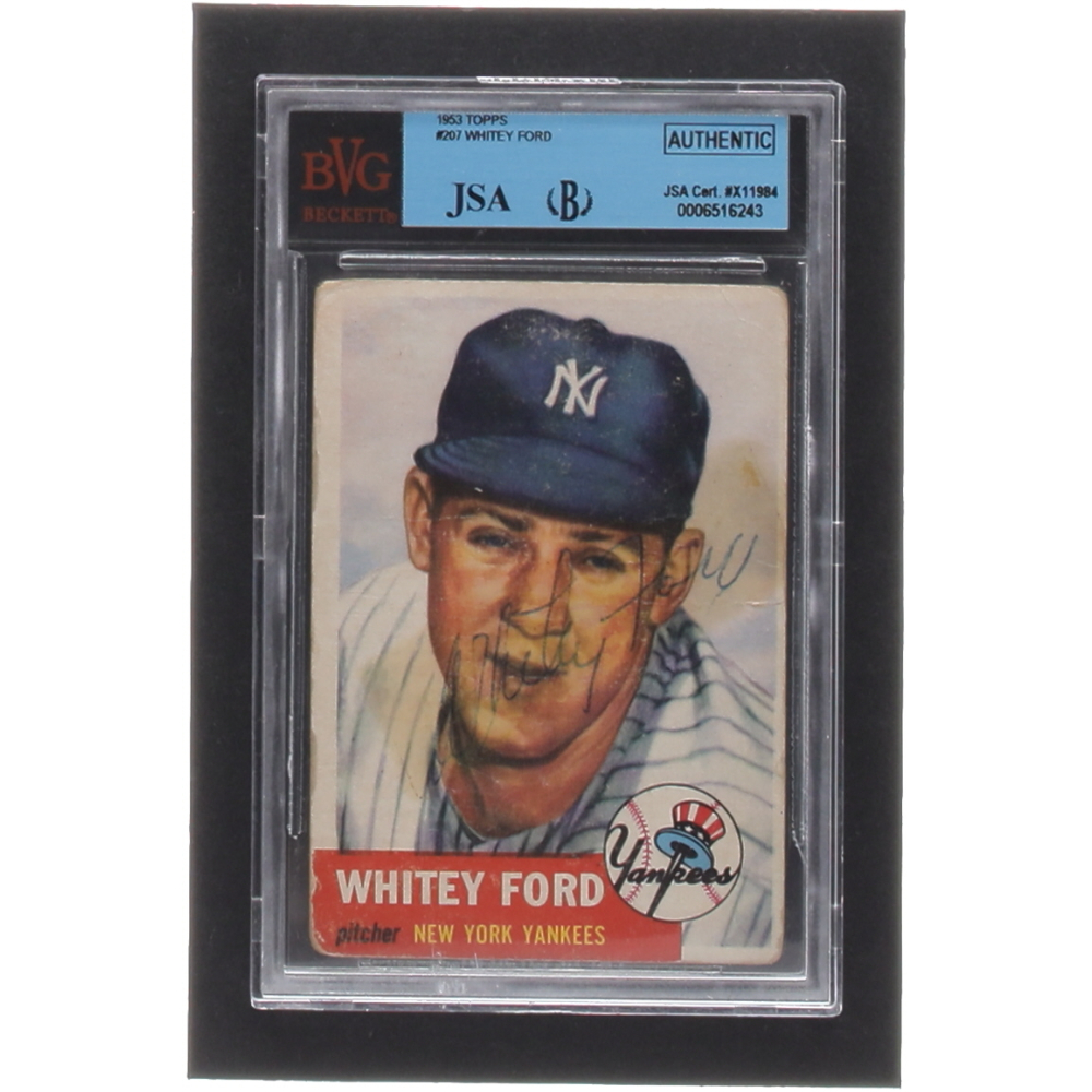 Whitey Ford Signed 1953 Topps #207 (BVG & JSA) | Pristine Auction