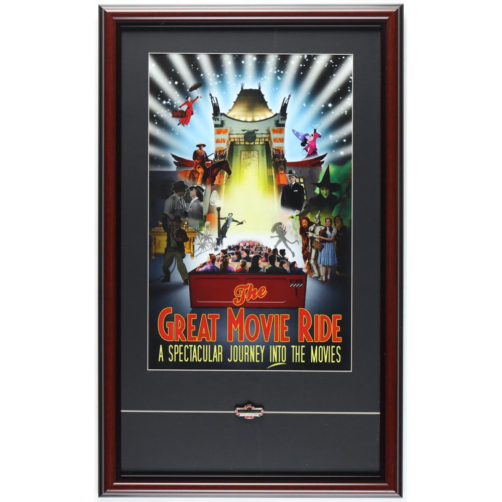 Walt Disney's "The Great Movie Ride" Custom Framed Poster Display with ...