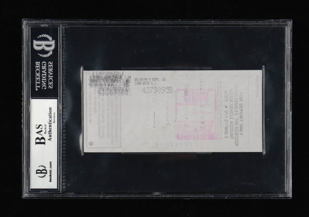 Captain James N. Price Jr. Signed 1999 Personal Bank Check (PSA ...