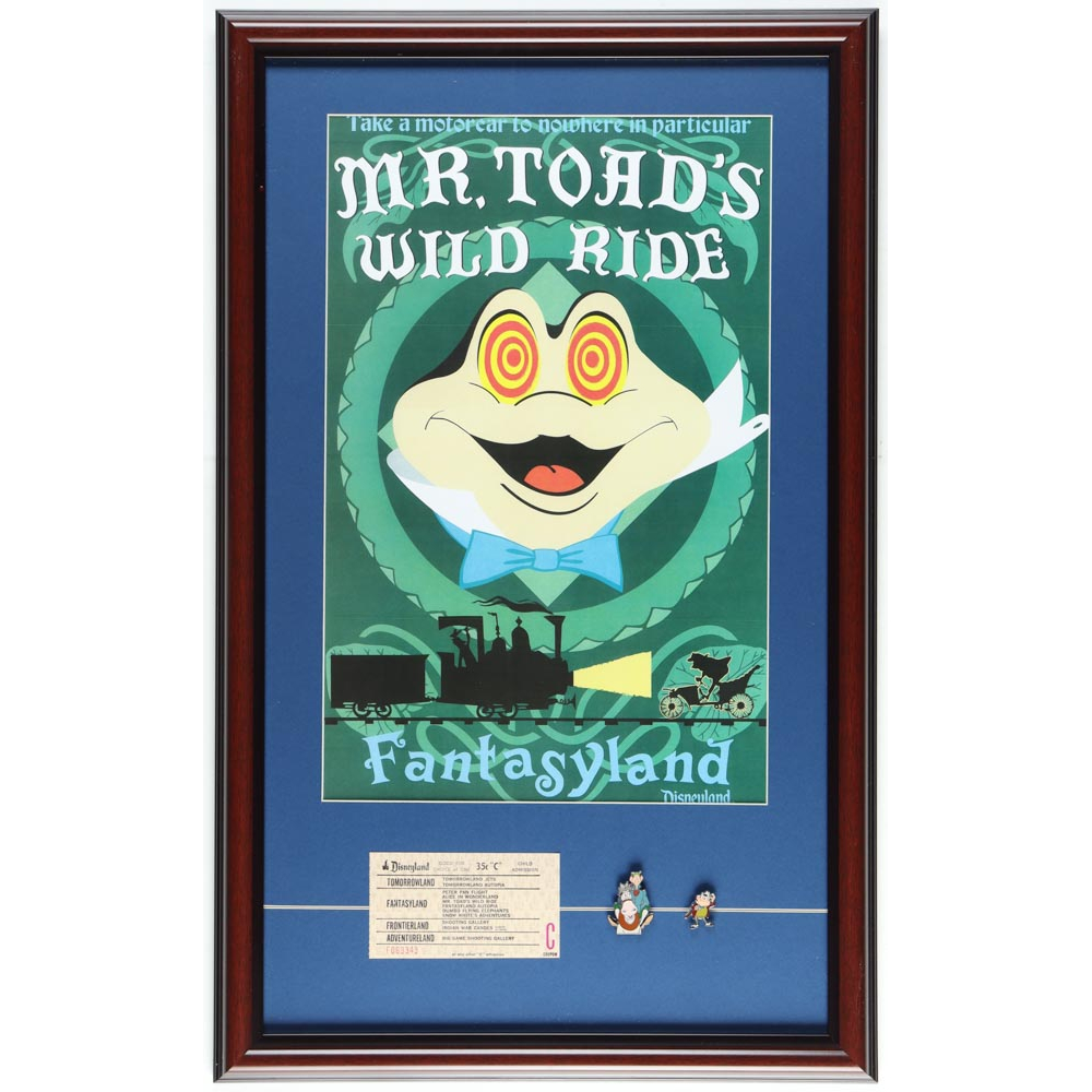Disneyland "Mr. Toad's Wild Ride" Fantasyland Custom Framed Poster ...