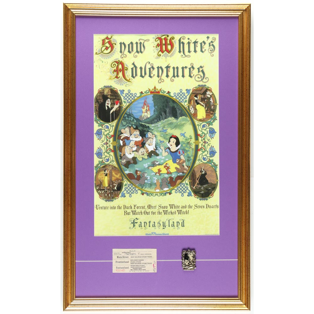 Walt Disney World's Fantasyland "Snow White's Adventures" Custom Framed ...