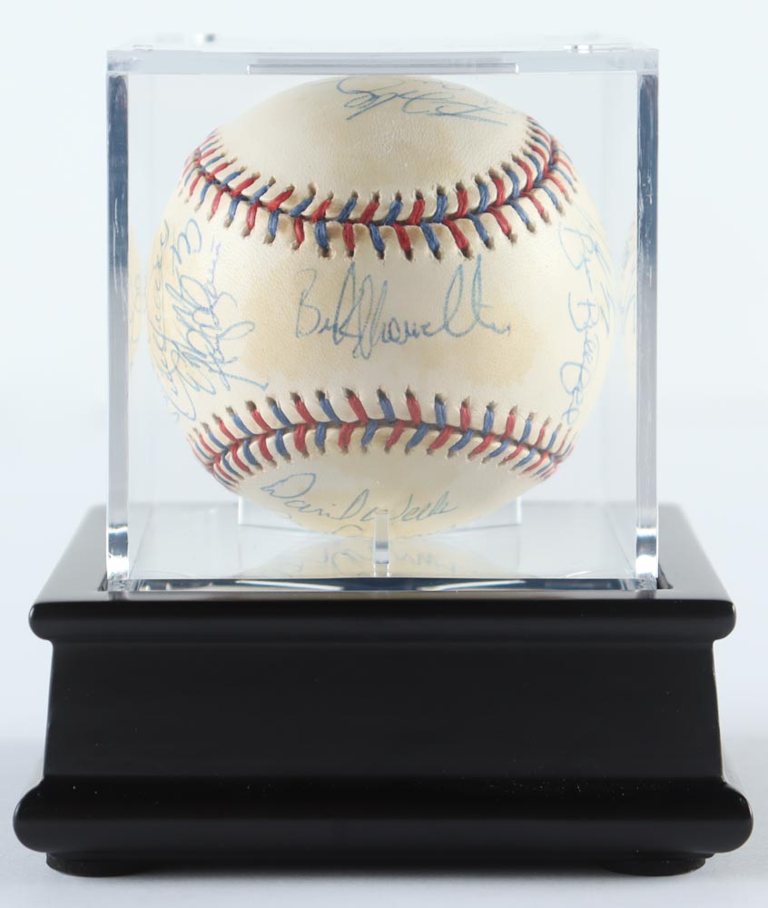 1995 All-Star Team Game Logo Baseball Signed By (21) with Cal Ripken Jr ...