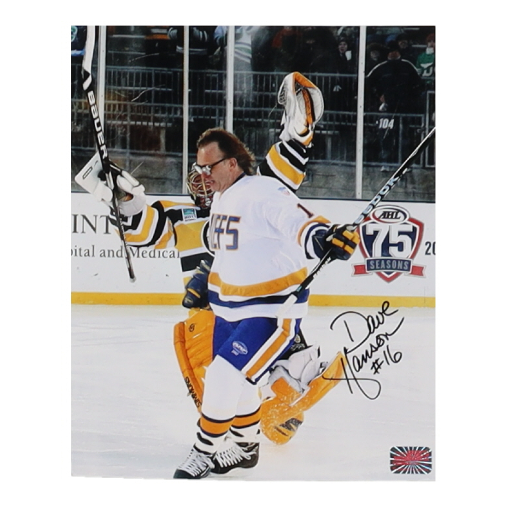Dave Hanson Signed "Slap Shot" 8x10 Photo (YSMS) | Pristine Auction