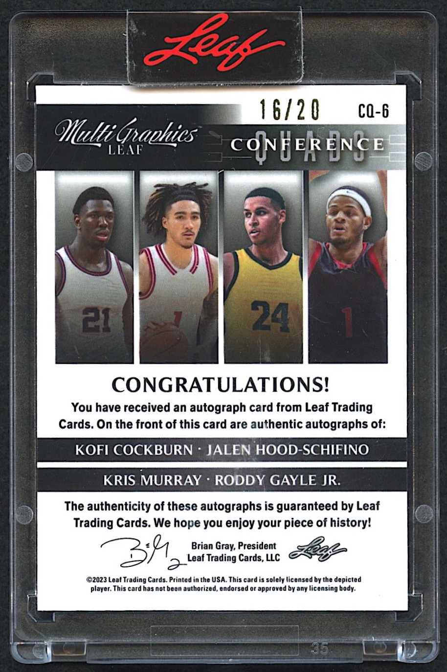 Kofi Cockburn / Jalen Hood-Schifino / Kris Murray / Roddy Gayle Jr ...