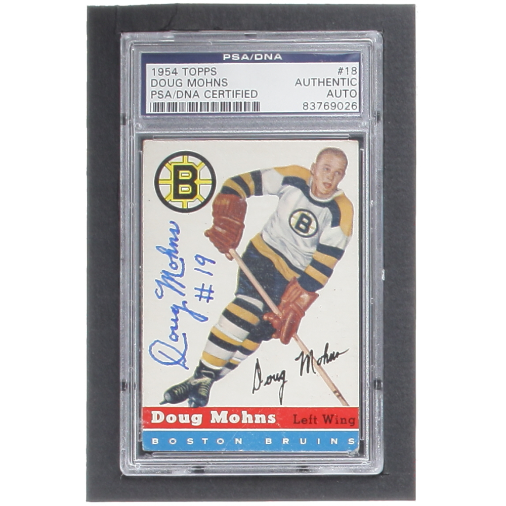 Doug Mohns Signed 1954-55 Topps #18 RC (PSA) | Pristine Auction