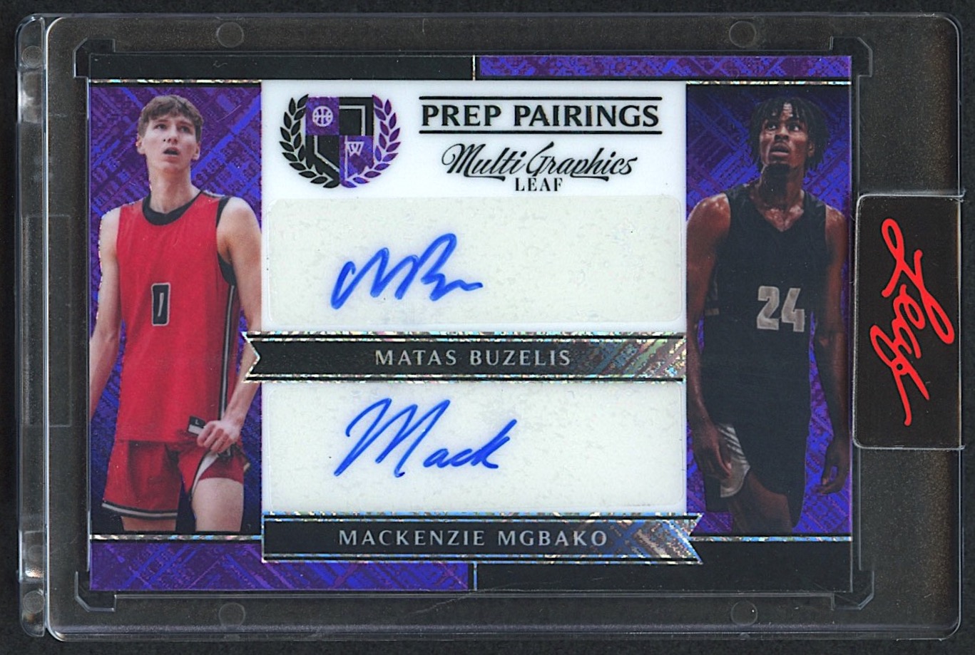 Matas Buzelis / Mackenzie Mgbako 2022-23 Leaf MultiGraphics Prep ...