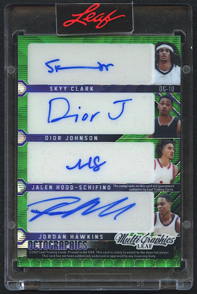 2022-23 Leaf MultiGraphics OctoGraphics Autographs #OG-10 Green Wave #6 ...