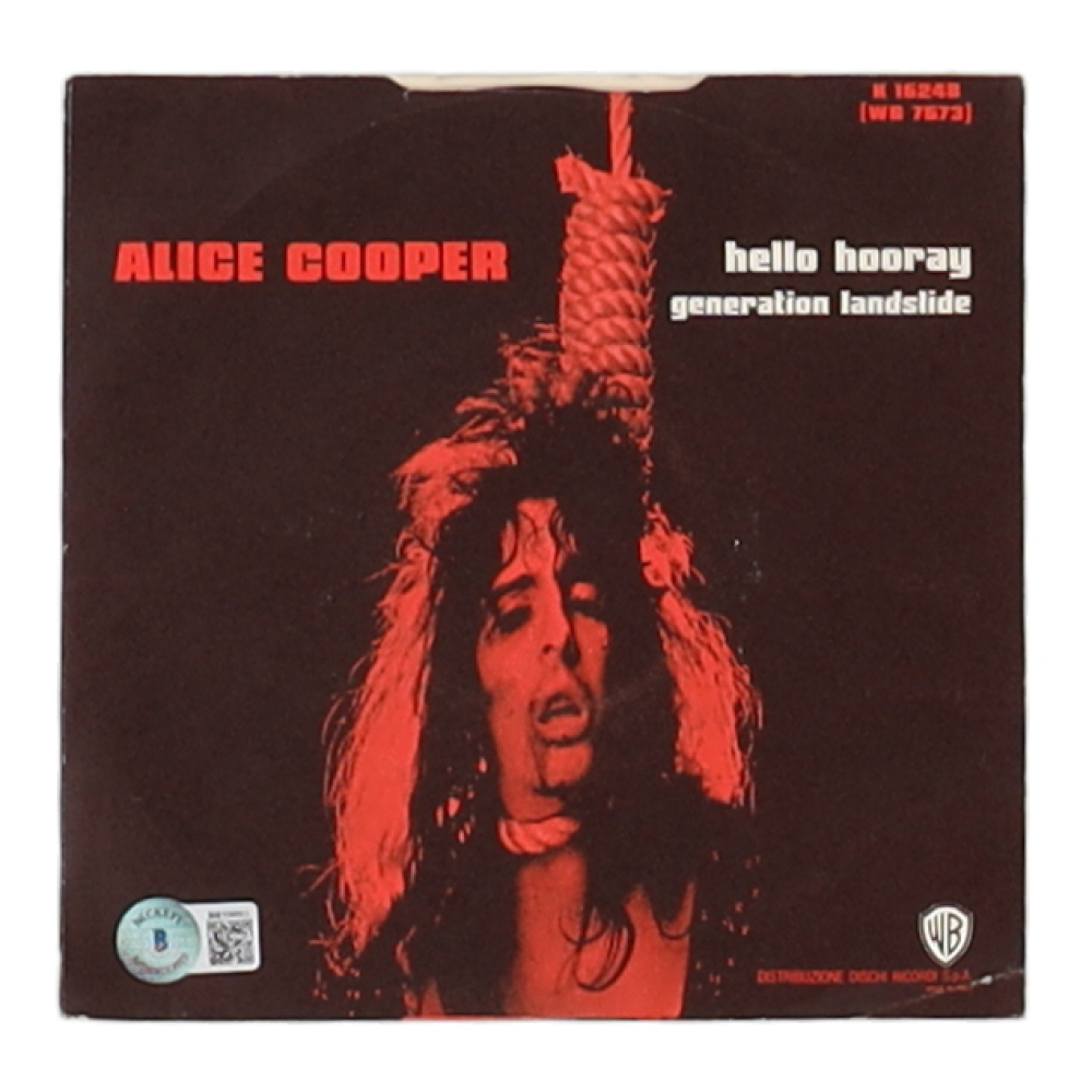 Alice Cooper Signed "Hello Hooray Generation Landslide" Record Album ...