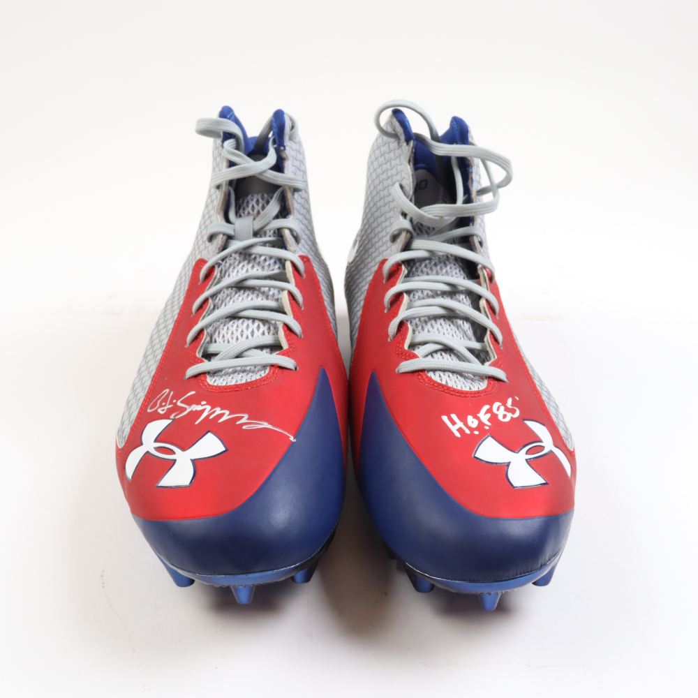 O.J. Simpson Signed Pair of Under Armour Football Cleats Inscribed "H.O ...