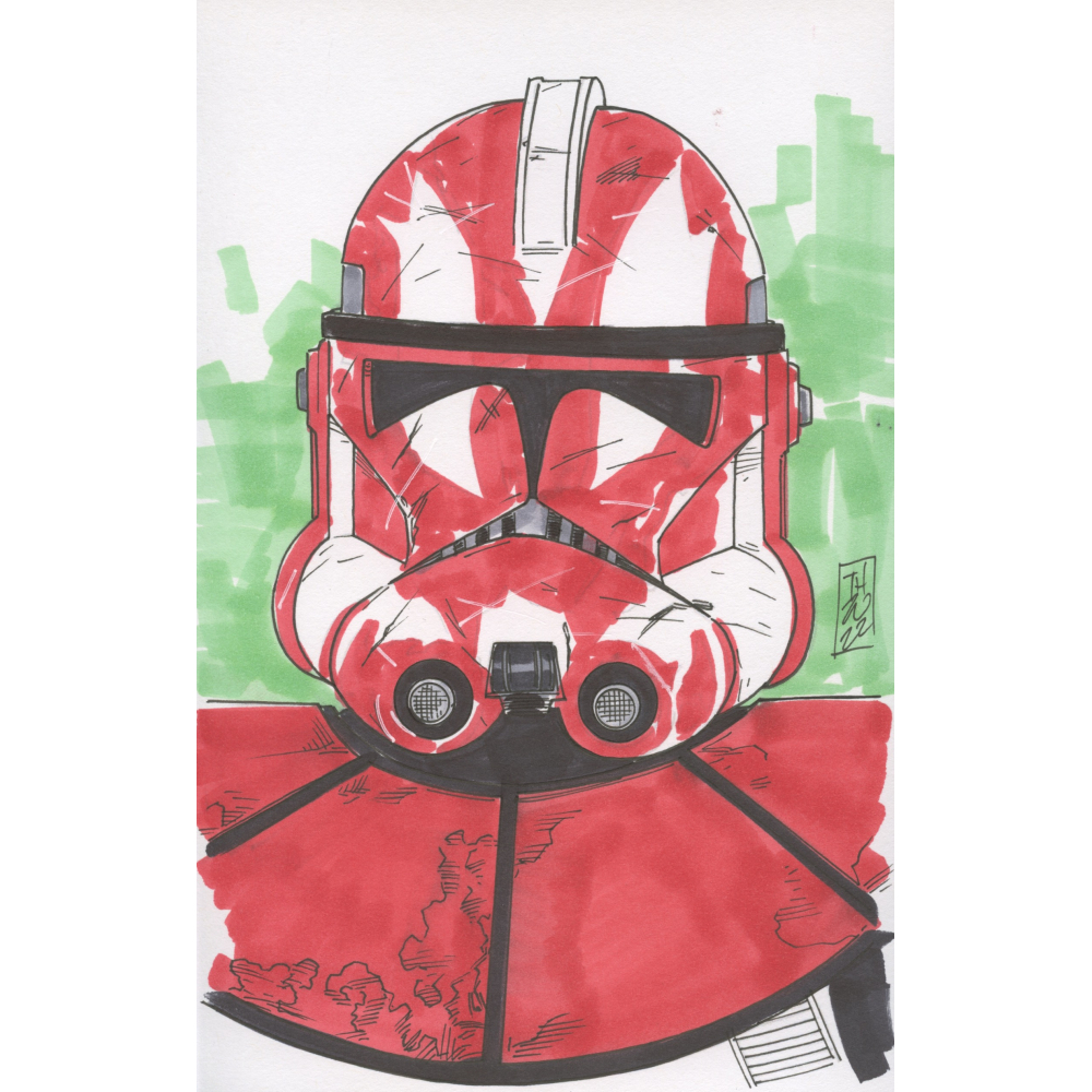 Clone Commander Ganch | Star Wars - Signed ORIGINAL Drawing by Tom ...