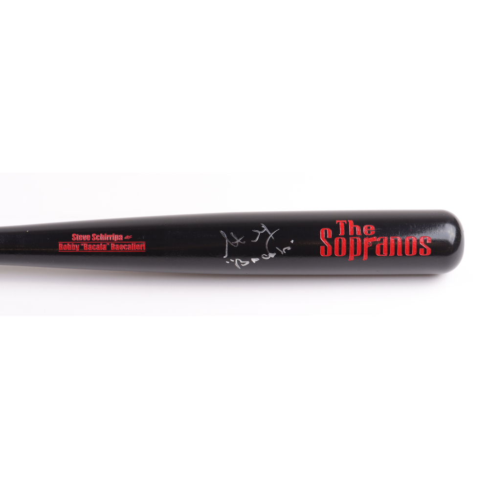 Steve Schirripa Signed "The Sopranos" Baseball Bat Inscribed "Bacala ...