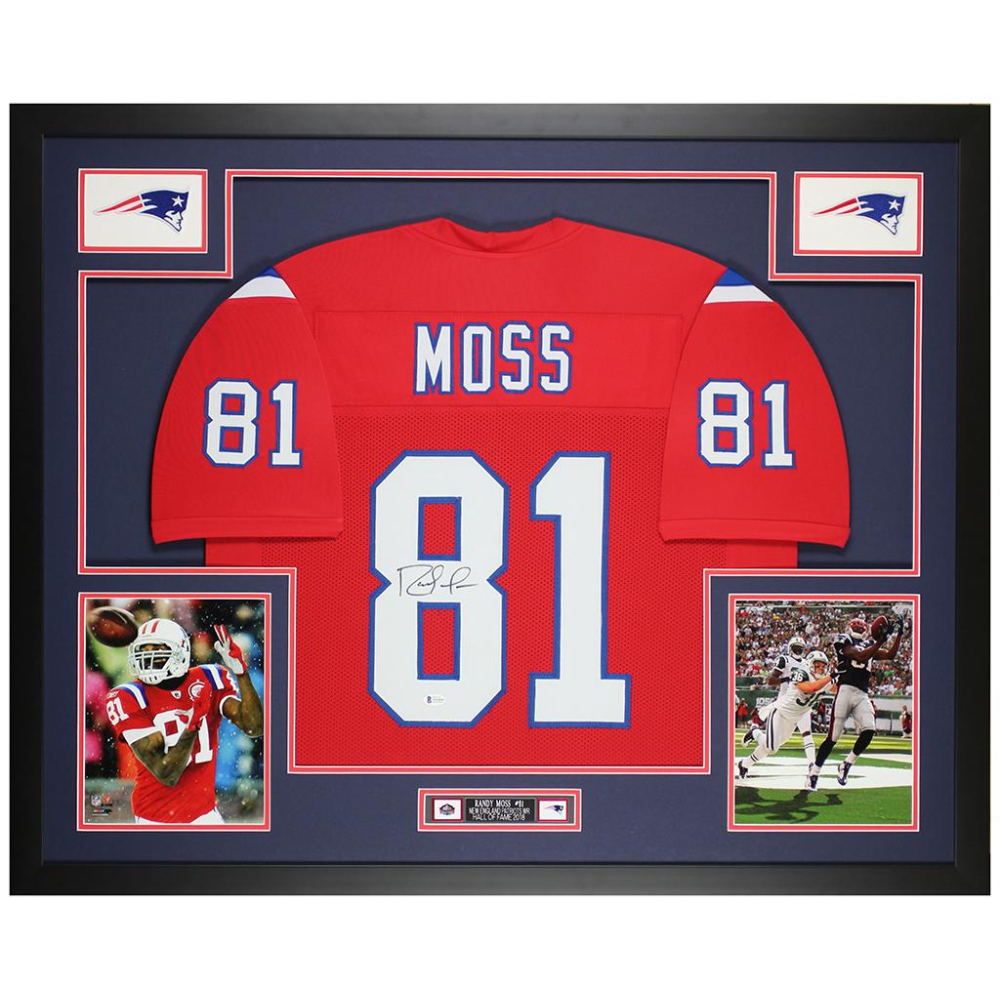 Randy Moss Signed Custom Framed Jersey Display (Beckett) | Pristine Auction