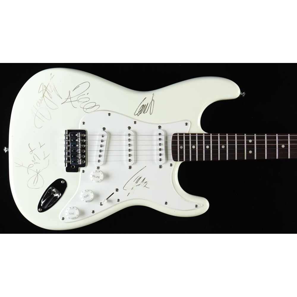 One Direction band signed guitar Group-Signed by (5) with Harry Styles ...