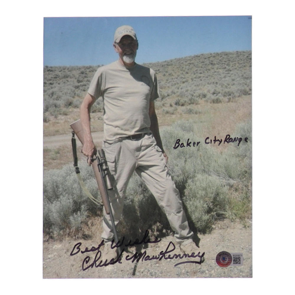 Chuck Mawhinney Signed 8x10 Photo Inscribed "Baker City Range" (Beckett ...