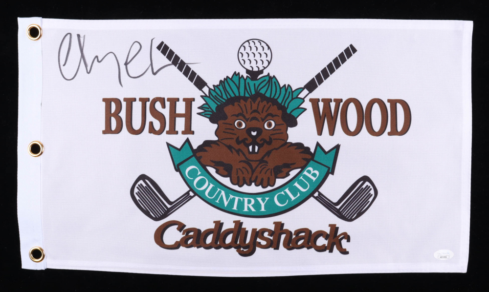 Chevy Chase Signed "Caddyshack" Bushwood Country Club Pin Flag (Beckett ...
