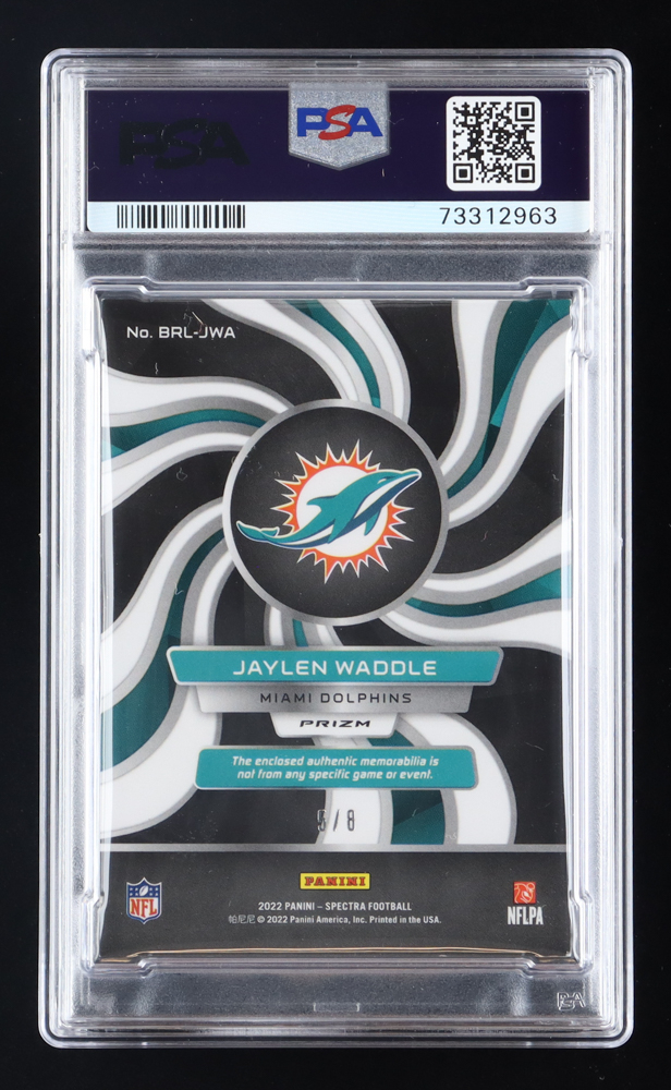 Jaylen Waddle 2022 Panini Spectra Brilliance Materials Neon Splatter ...