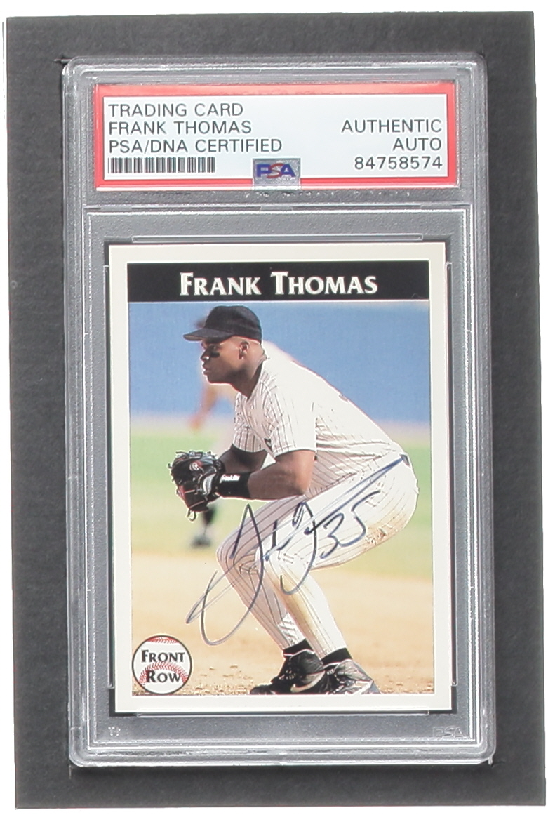 Frank Thomas Signed 1992 Front Row Thomas #7 Major League Stats #3763/ ...