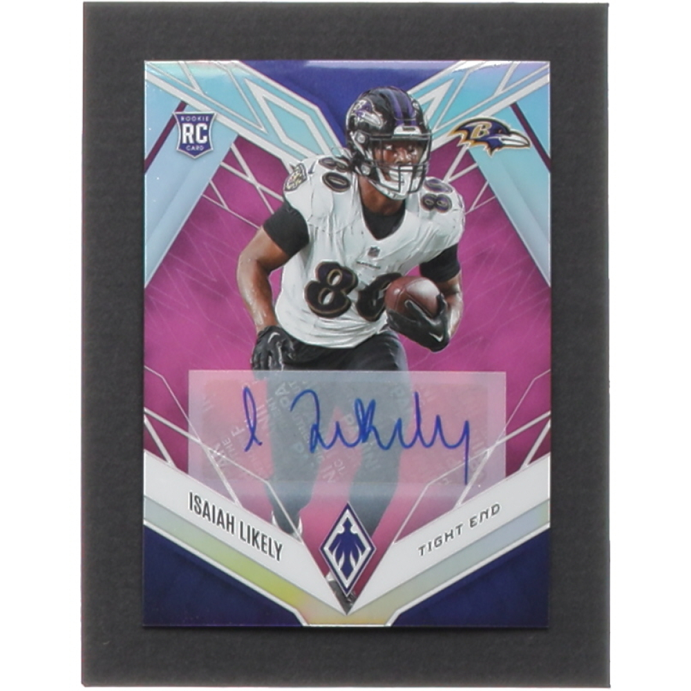 Isaiah Likely 2022 Panini Phoenix Autographs Pink #154 RC #11/99 ...