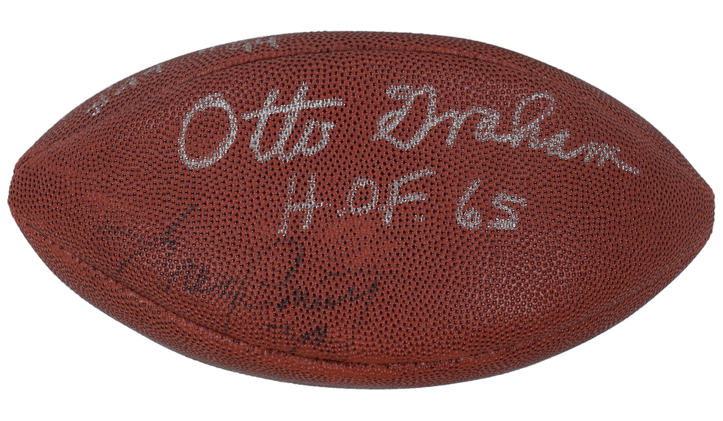 NFL Football Signed by (4) with Otto Graham, Larry Kelly, George Cumby ...