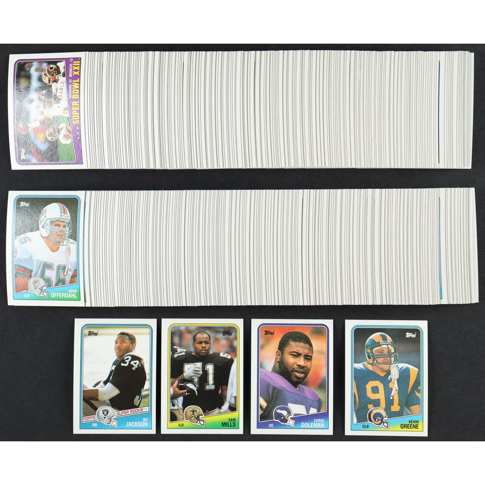 1988 Topps Football Complete Set of (396) Cards with Bo Jackson #327 RC ...