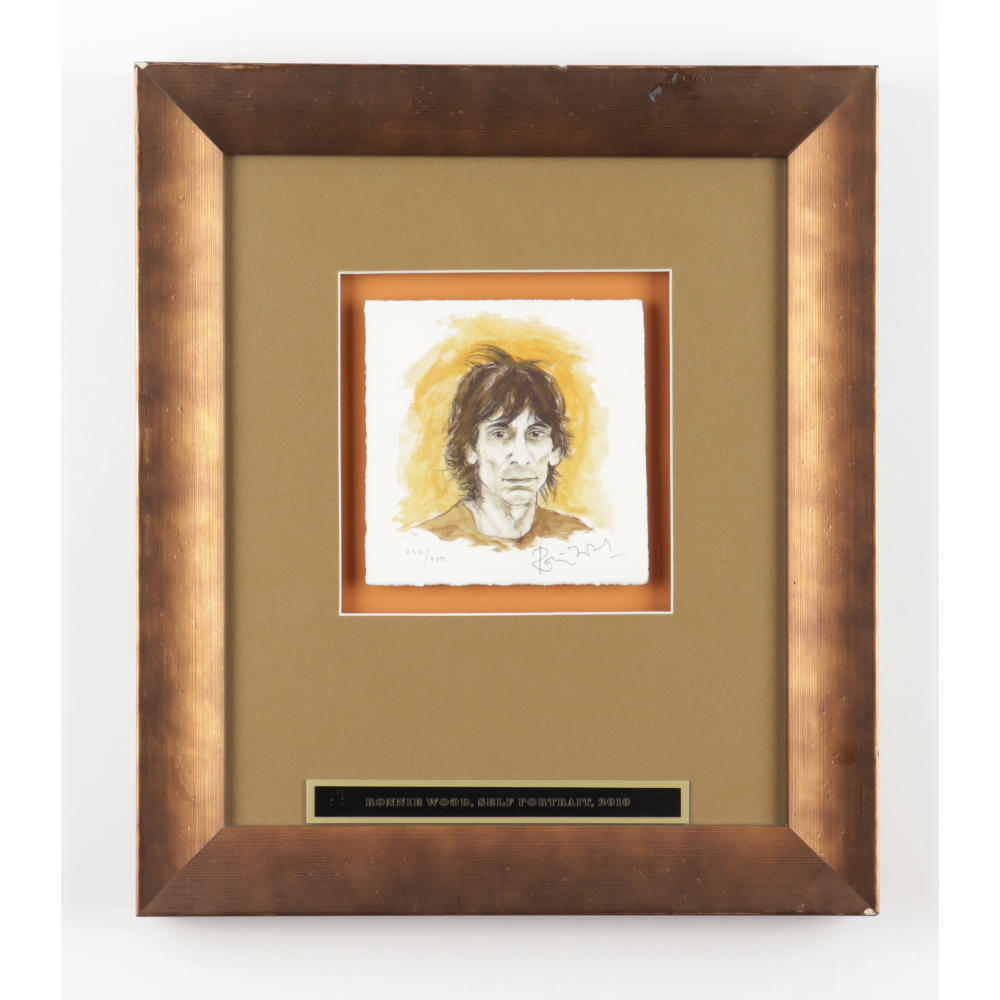 Ronnie Wood Signed Custom Framed Self Portrait Display (PA) | Pristine ...