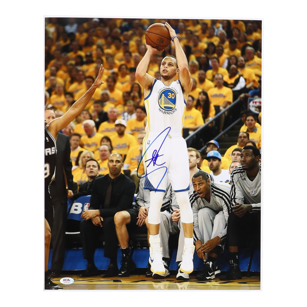 Stephen Curry Signed Warriors 16x20 Photo (PSA) | Pristine Auction