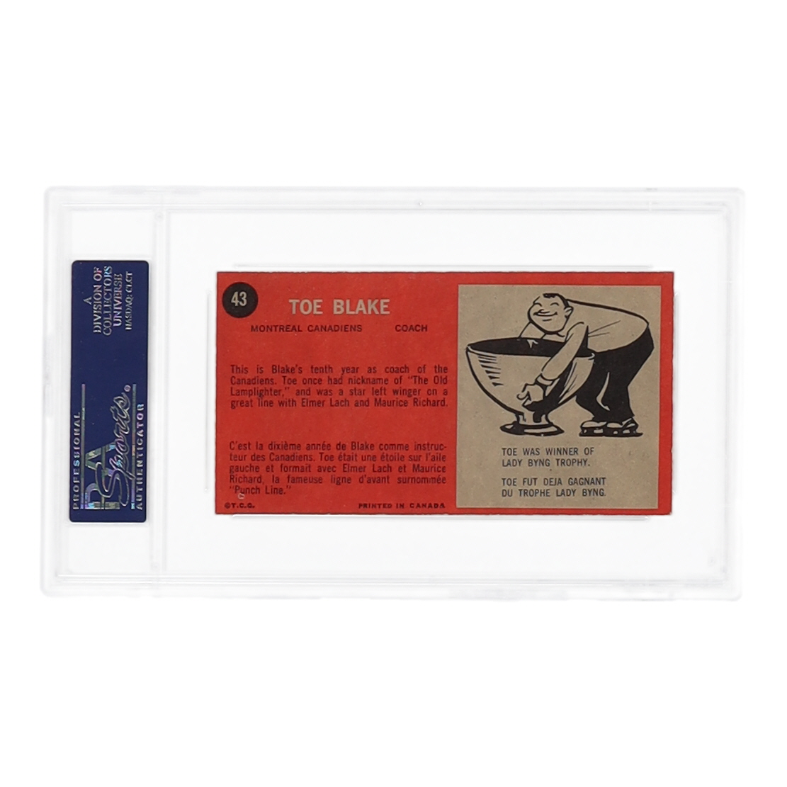 Toe Blake Signed 1964-65 Topps #43 CO (PSA) | Pristine Auction