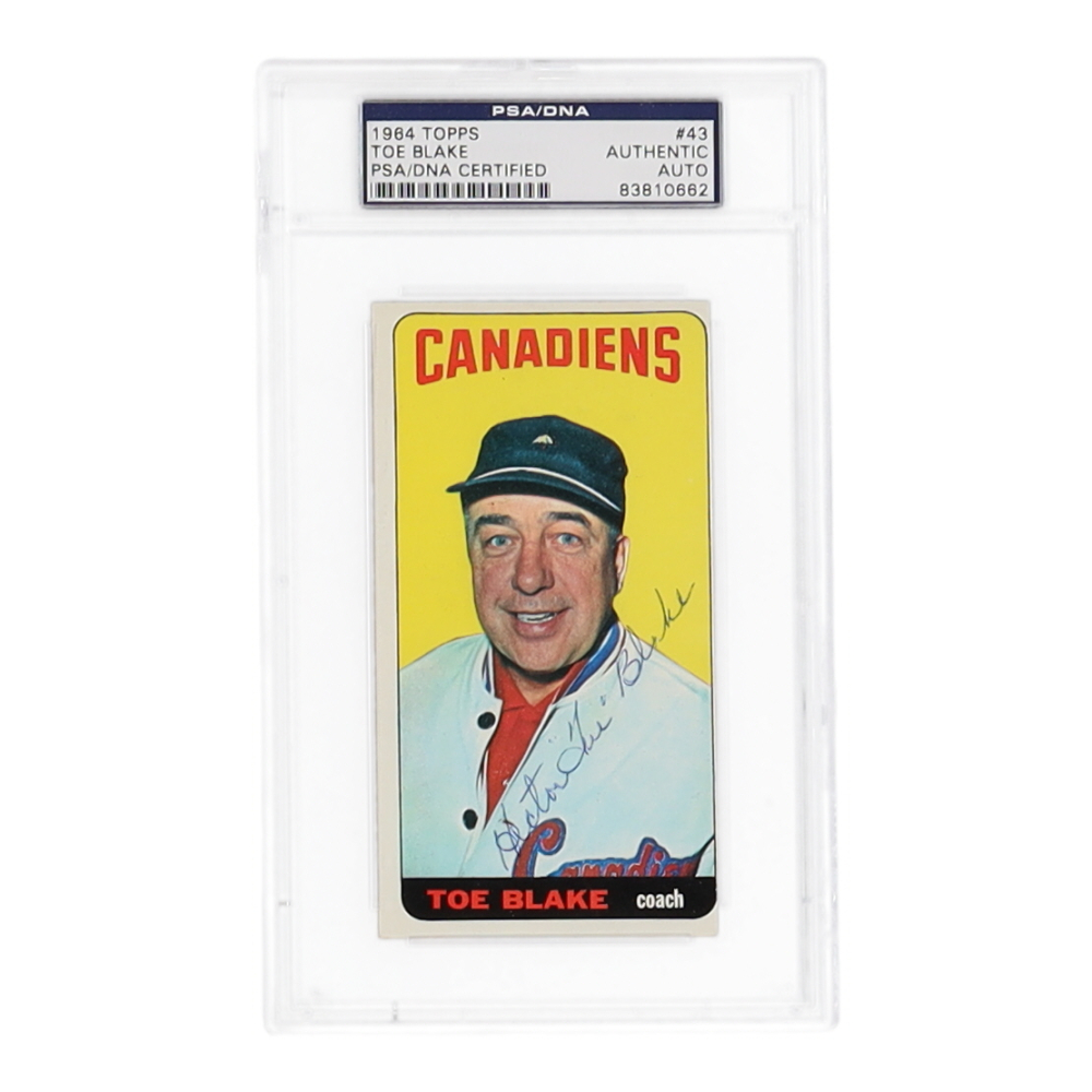 Toe Blake Signed 1964-65 Topps #43 CO (PSA) | Pristine Auction