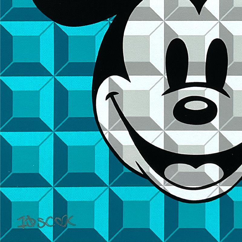 "Aqua 8-Bit Mickey" LE 12x12 Disney Fine Art Giclee on Canvas by ...