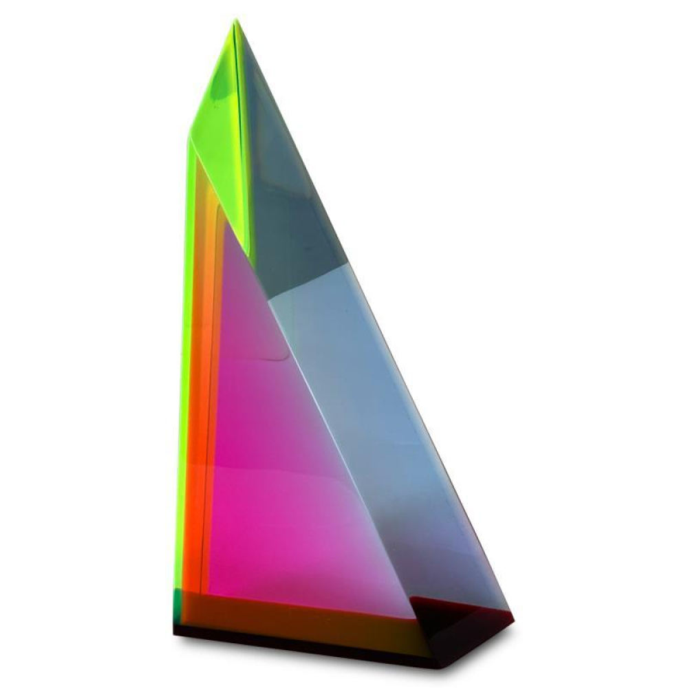 Vasa Signed "Beveled Triangle #3" Acrylic Sculpture (PA) | Pristine Auction
