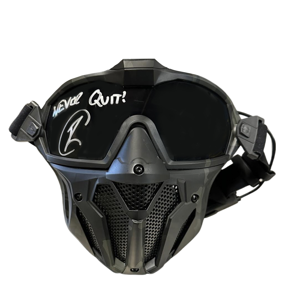 Robert O'Neill Signed Tactical Mask Inscribed "Never Quit!" (PSA ...