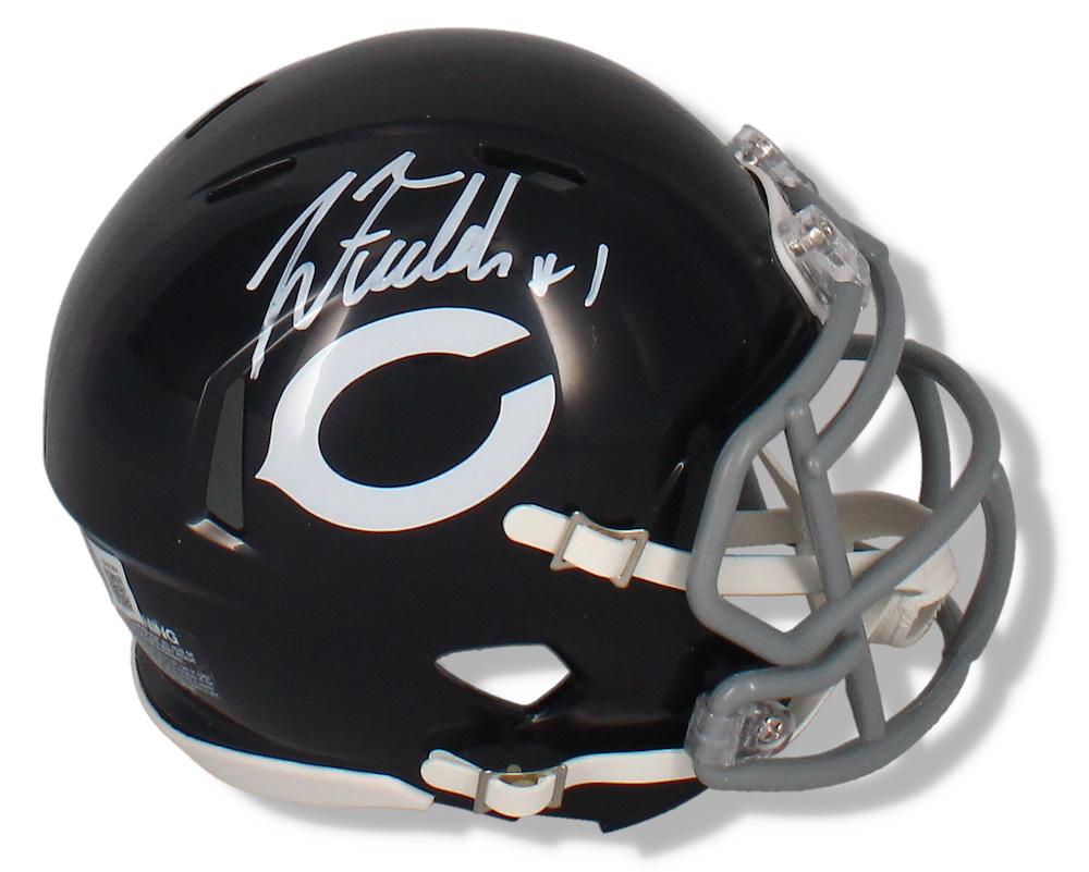 Justin Fields Signed Bears Throwback Mini Speed Helmet (Beckett ...