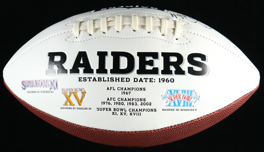 Jim Plunkett Signed Raiders Logo Football (Schwartz) | Pristine Auction