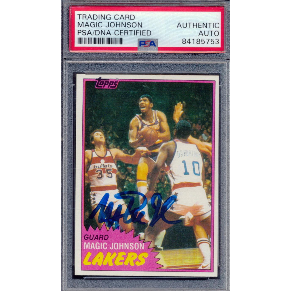 Magic Johnson Signed 1981 Topps #21 (PSA) | Pristine Auction