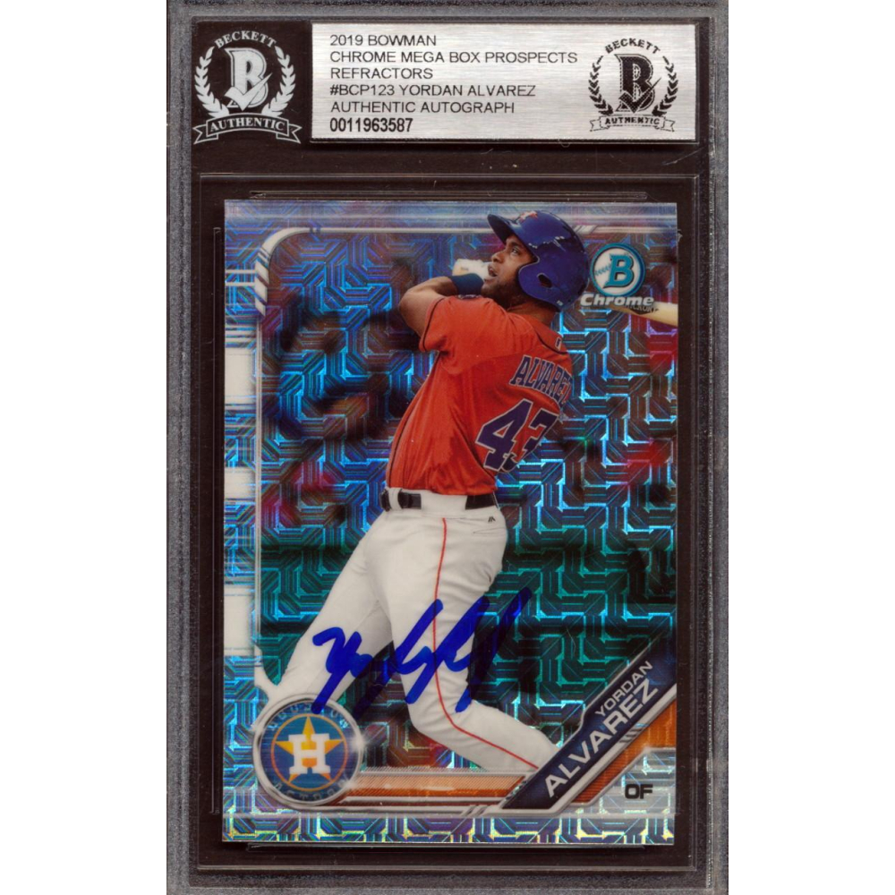 Yordan Alvarez Signed 2019 Bowman Chrome Mega Refractor RC (BAS ...
