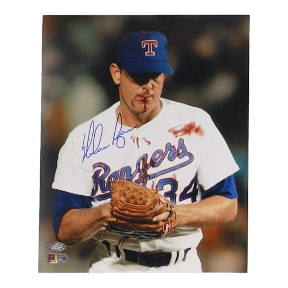 Nolan Ryan Signed Rangers 8x10 Photo (AIV & Ryan) | Pristine Auction