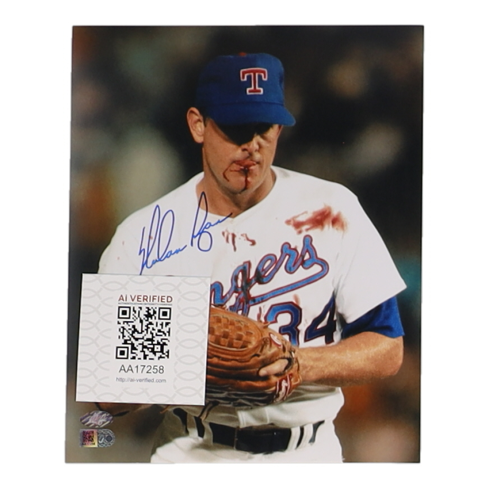 Nolan Ryan Signed Rangers 8x10 Photo (AIV & Ryan) | Pristine Auction