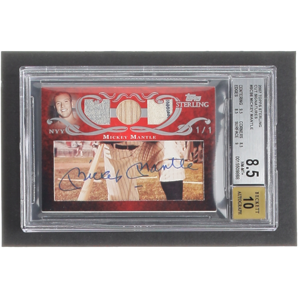 Mickey Mantle 2007 Topps Sterling Cut Signatures #SCS6 #1/1 (BGS 8.5 ...