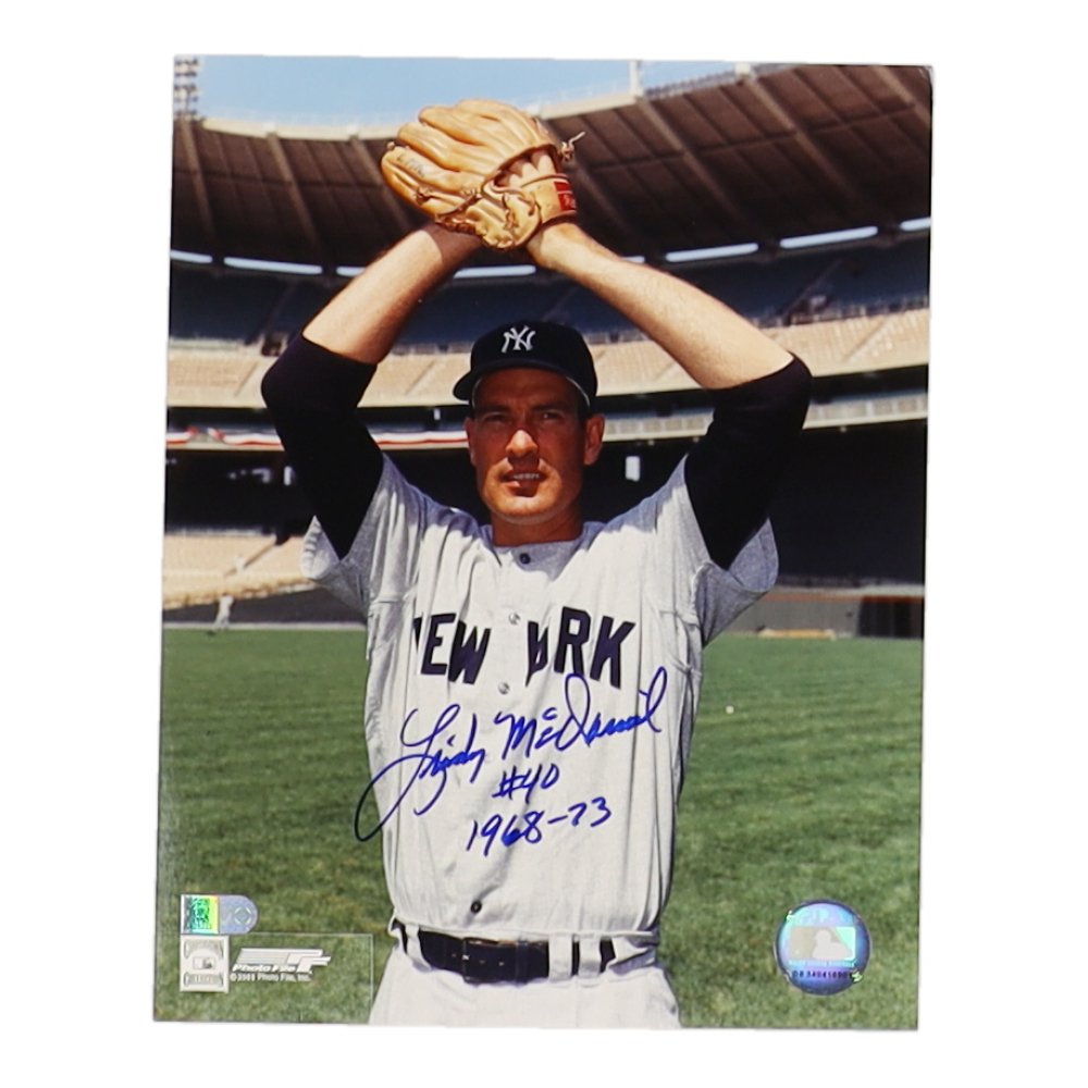 Lindy McDaniel Signed Yankees 8x10 Photo Inscribed "1968-73" (AIV & MLB) | Pristine Auction