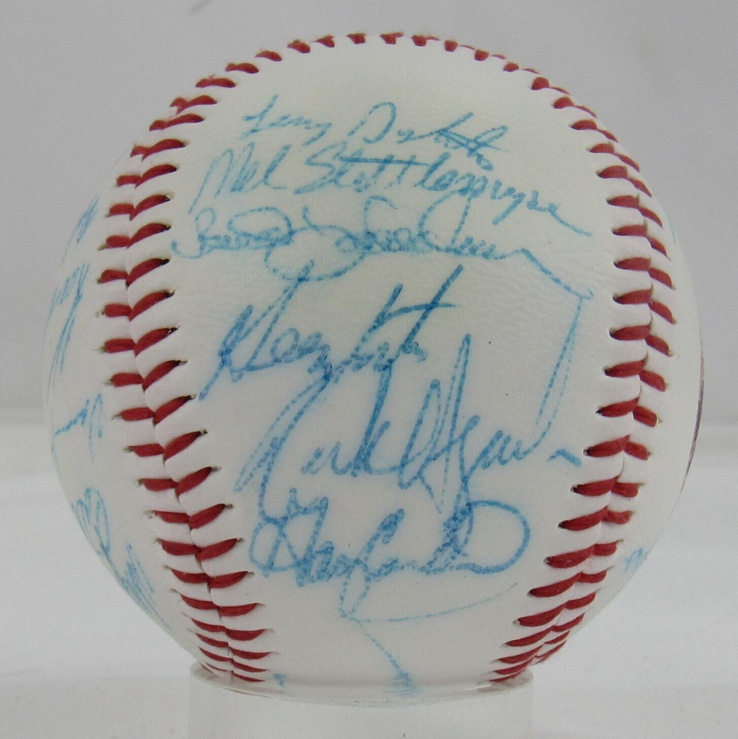 1986 Mets Logo Baseball Hand Signed By (25) With Gary Carter, Darryl ...