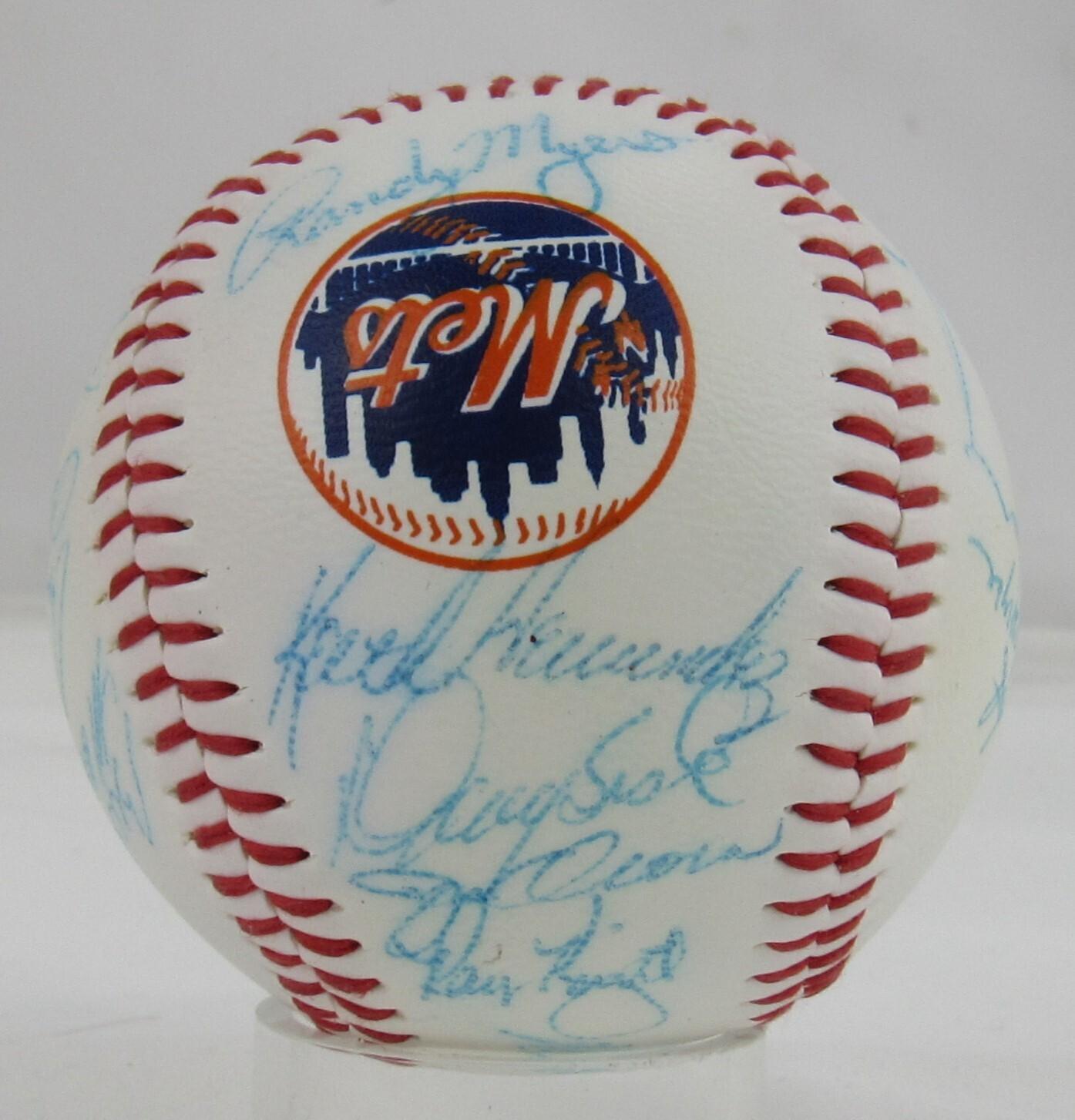 1986 Mets Logo Baseball Hand Signed By (25) With Gary Carter, Darryl ...