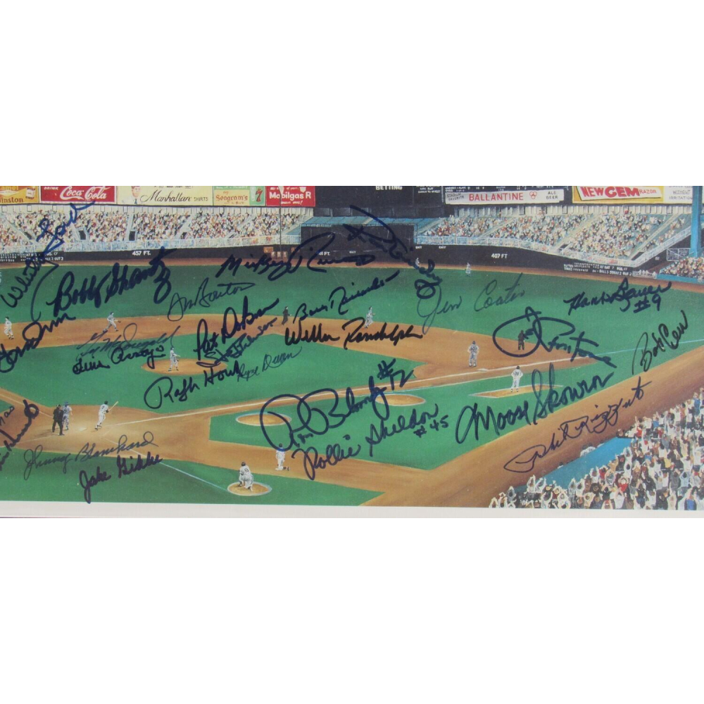Yankees Custom Framed Photo Display Signed By (35) With Phil Rizzuto ...