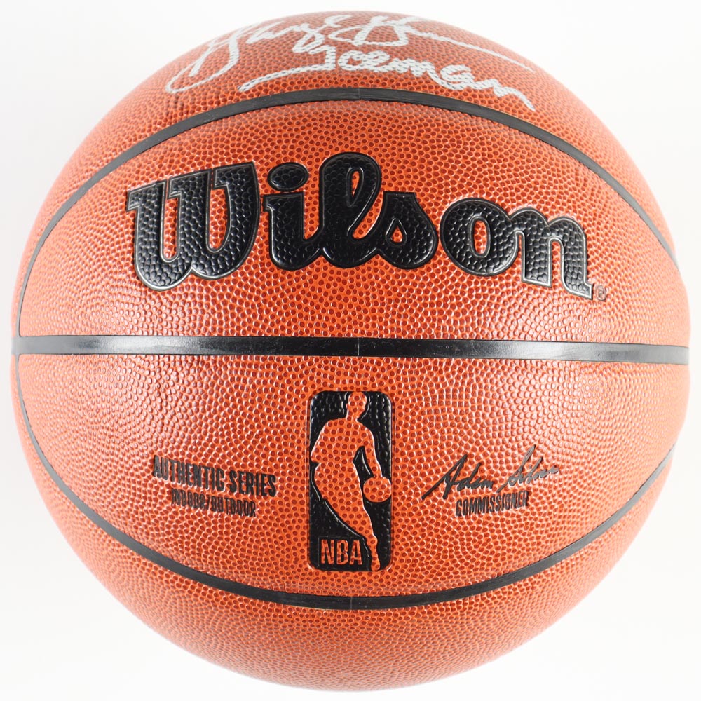 George Gervin Signed Wilson Indoor / Outdoor NBA Basketball Inscribed ...