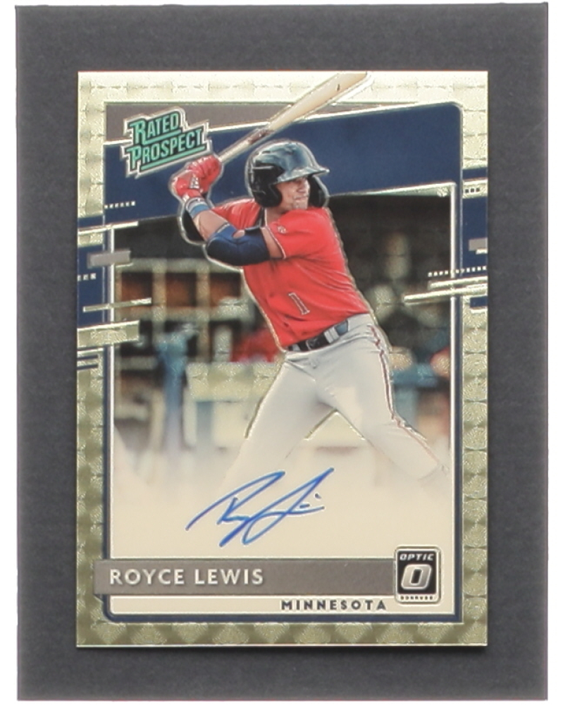 Royce Lewis 2020 Donruss Optic Rated Prospects Signatures Gold Vinyl #4 ...