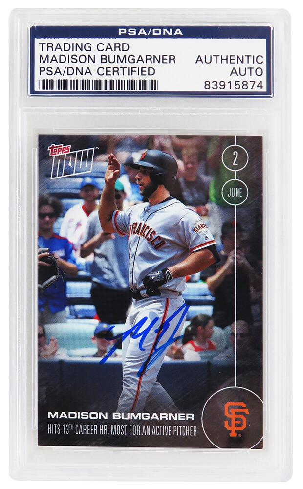 Madison Bumgarner Signed 2016 Topps NOW #119 (PSA) | Pristine Auction