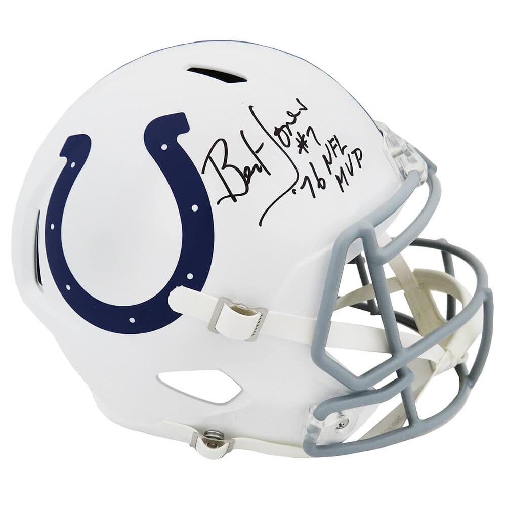 Bert Jones Signed Colts Full Size Speed Helmet Inscribed "76 NFL MVP ...